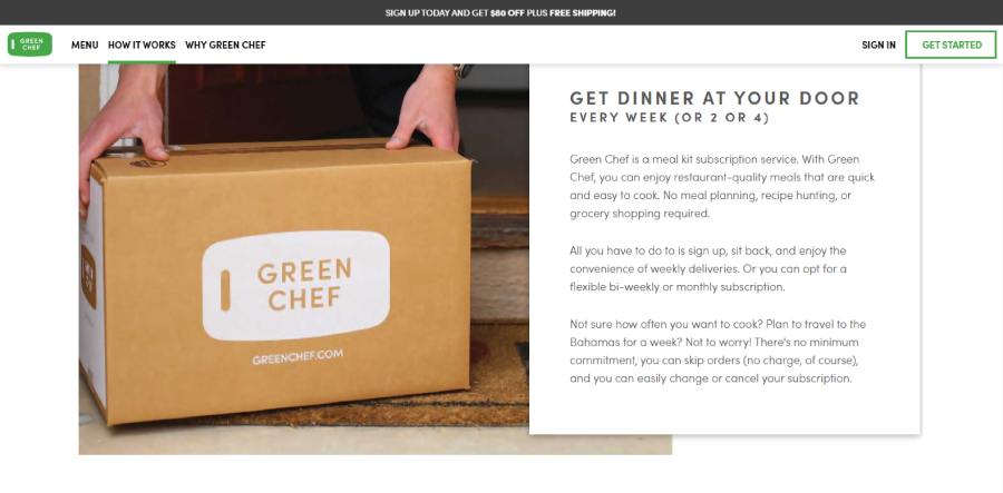 Green Chef - CURRENT MEAL - Meal Delivery
